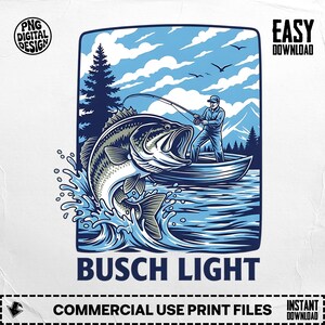 Busch Light Fishing PNG, Bass Fishing Clipart, Fisherman Png, Lake Png ...