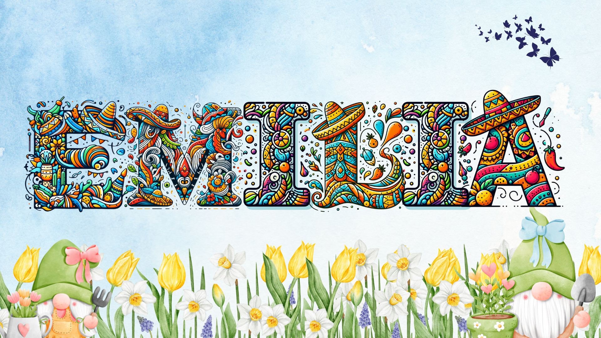 Fiesta Alphabet Doodle Letters | Fiesta PNG Letters Numbers | Cinco De ...