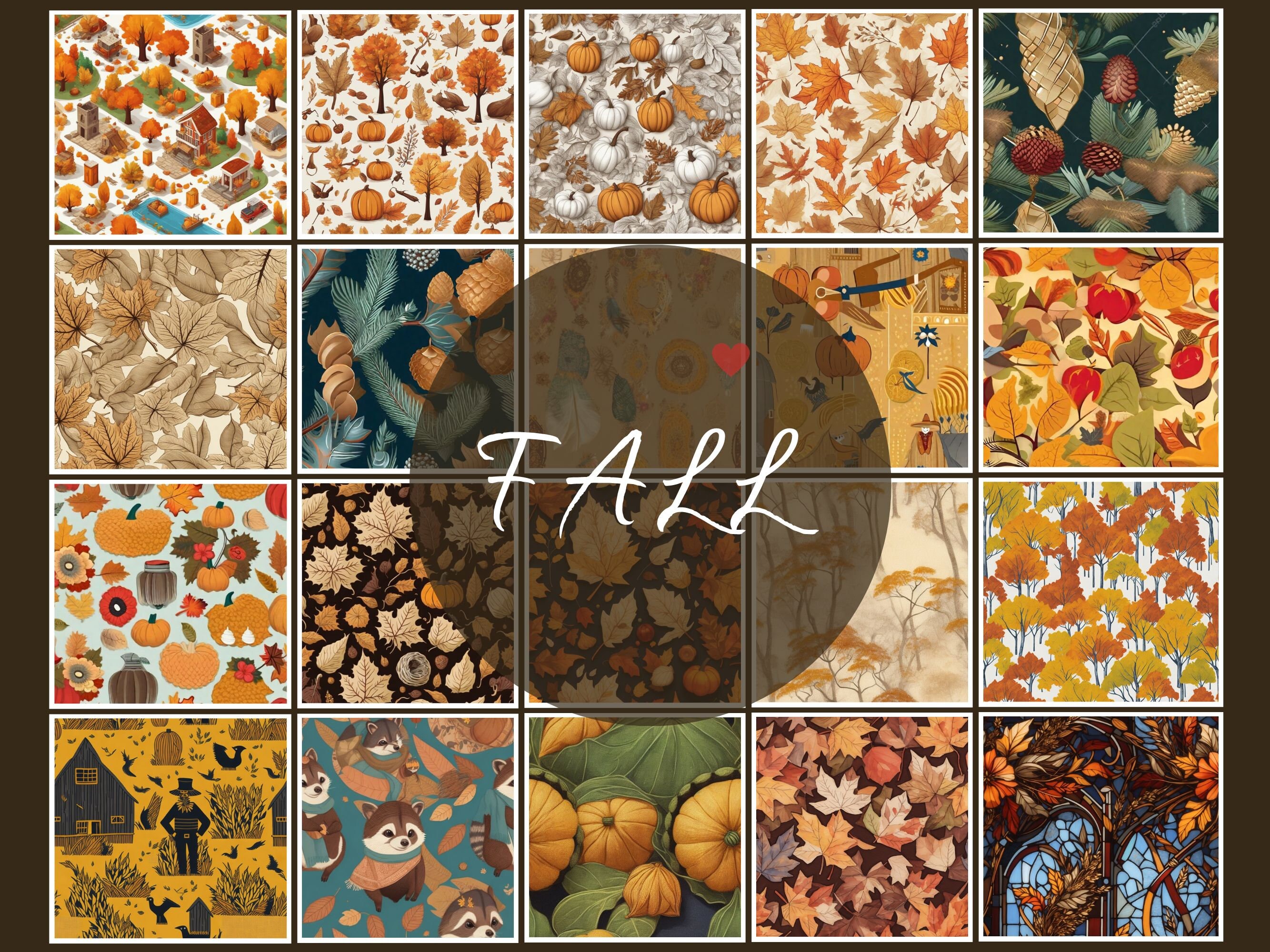 200 Fall Seamless Patterns Bundle Fall Theme Autumn Leaves - Etsy