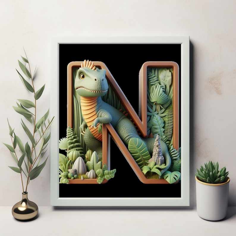 Dinosaur Alphabet Bundle Dinosaur Letters & Numbers Digital Download ...