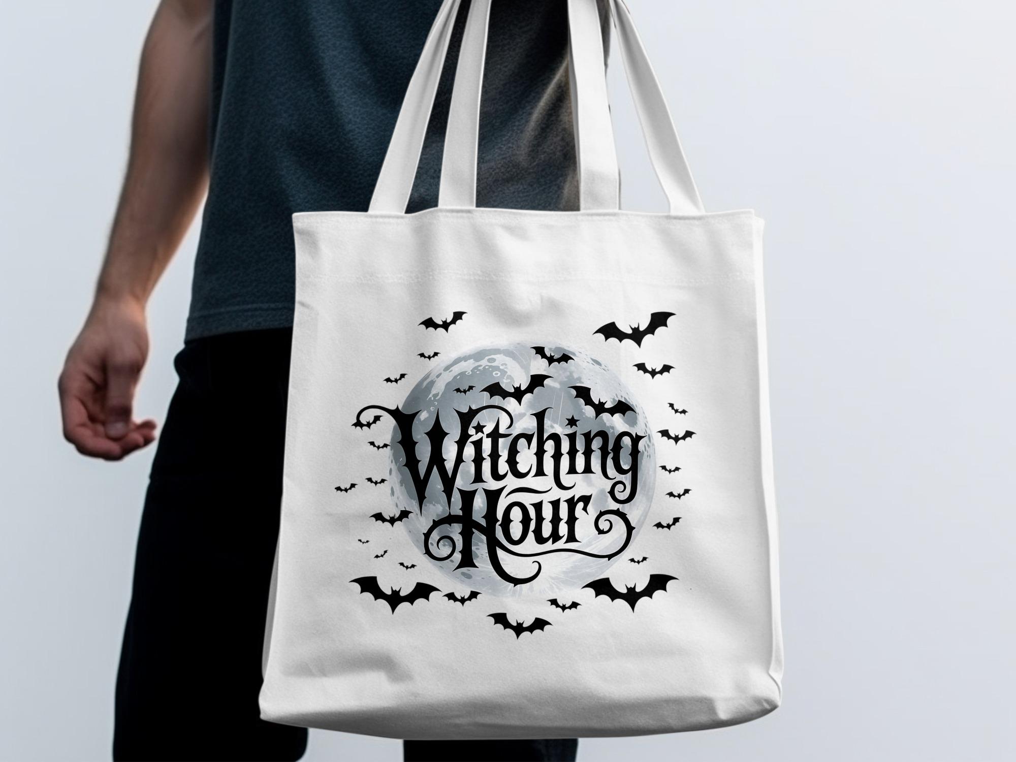 Witching Hour PNG, Halloween Png, Bat Png, Moon Png, Spooky Season ...