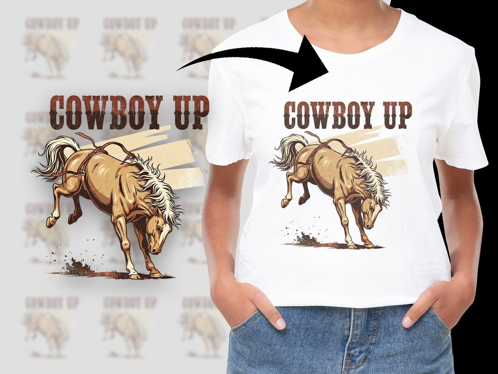 Cowboy up PNG, Horse Png, Rodeo Png, Western Png, Sublimation Png ...