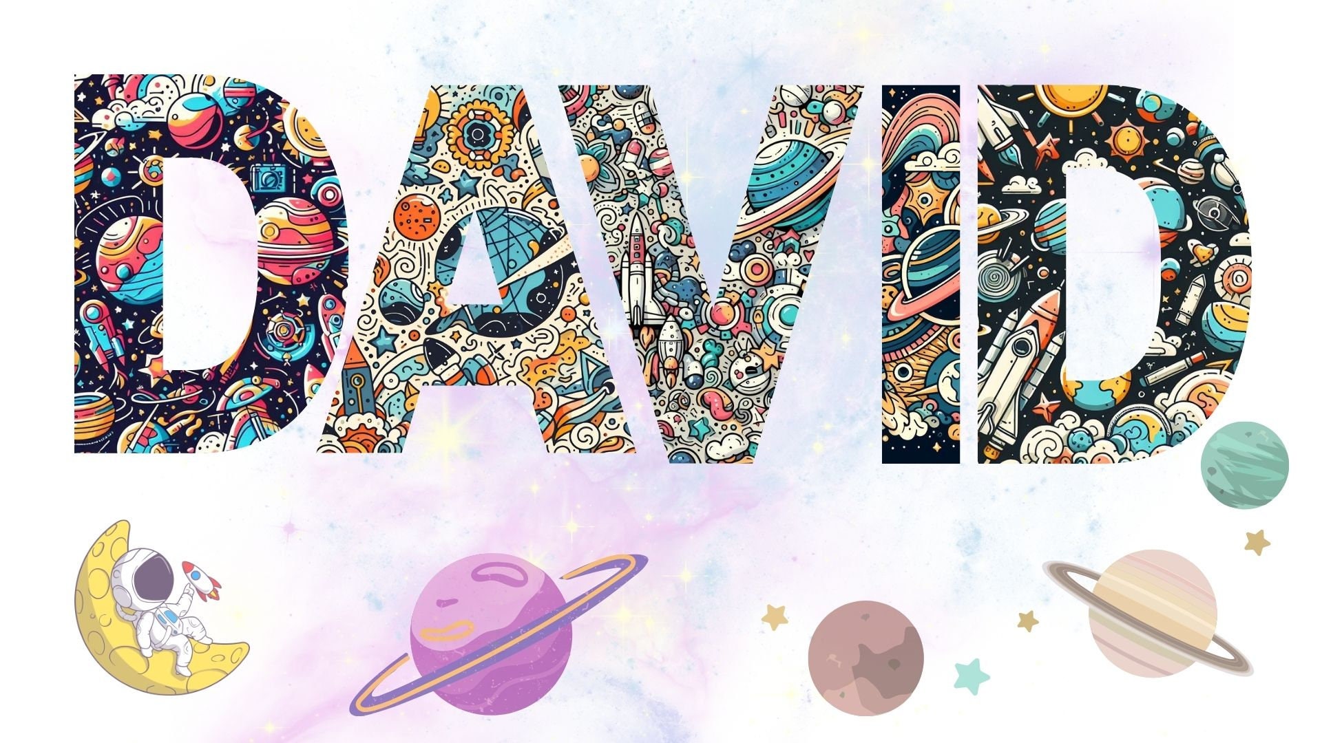 Space Doodle Pattern Alphabet | Space PNG Letters Numbers | Space Theme ...