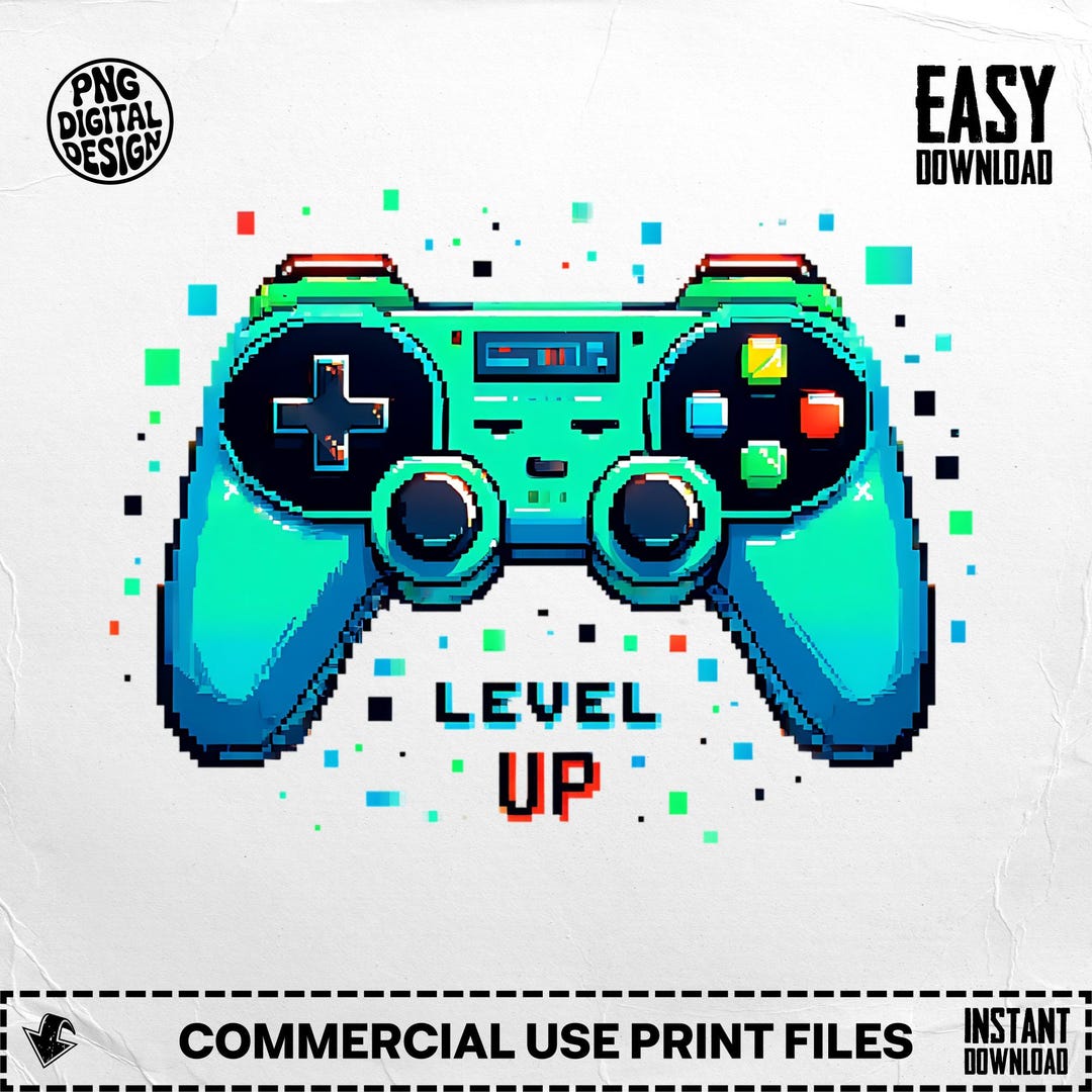 Level up PNG, Game Controller Png, Pixel Art Png, Gamer Png, Digital ...