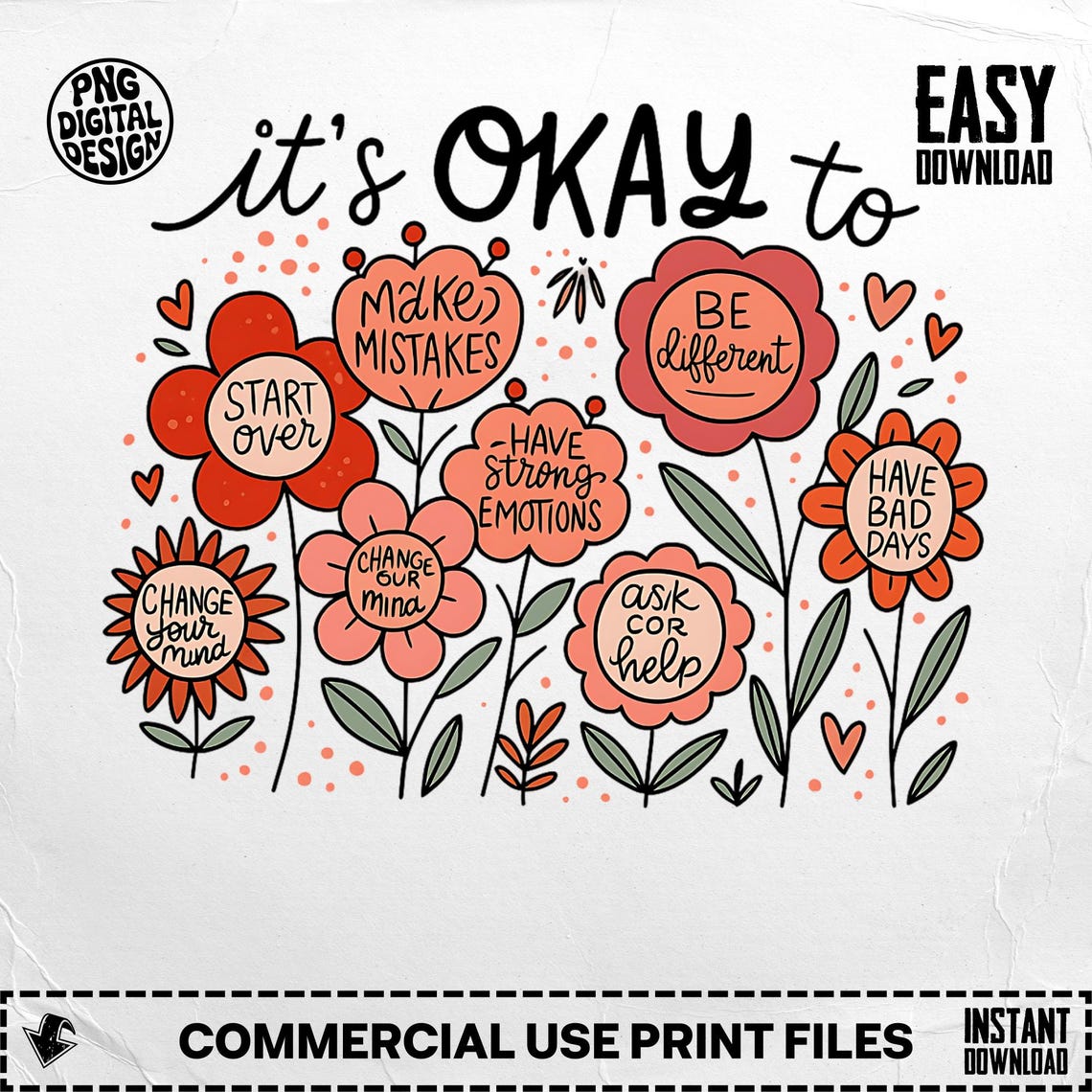 Its Okay to PNG, Positive Quotes PNG, Flower Png, Motivational Png ...