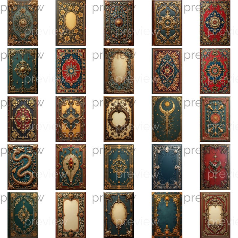 100+ Antique Book Covers Junk Journal Printable Designs Hi-res Digital ...