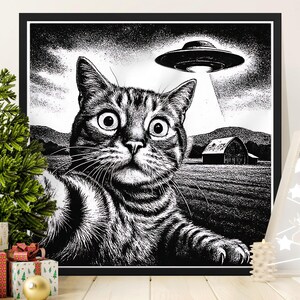Abducted Cat Png, UFO Png, Funny Cat, Digital Download, Alien Png, Cat ...