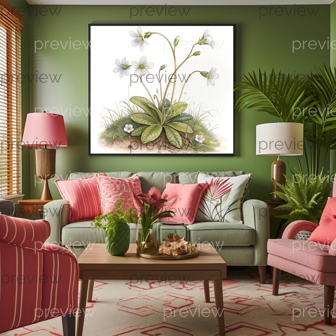 Carnivorous Plants Watercolor Image Bundle, Colorful Designs, Digital ...
