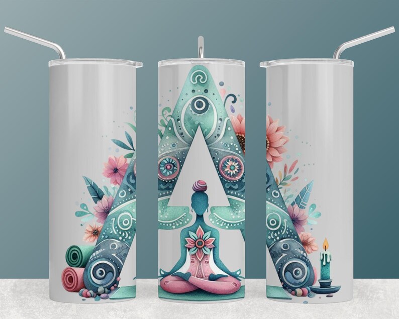 Yoga Alphabet Bundle, Watercolor Yoga Letters and Numbers, Transparent ...
