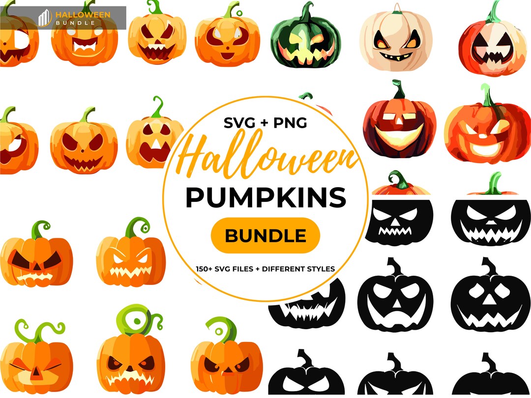 Pumpkin SVG Bundle, Halloween, Pumpkin Svg+png, Fall Pumpkin Clipart ...