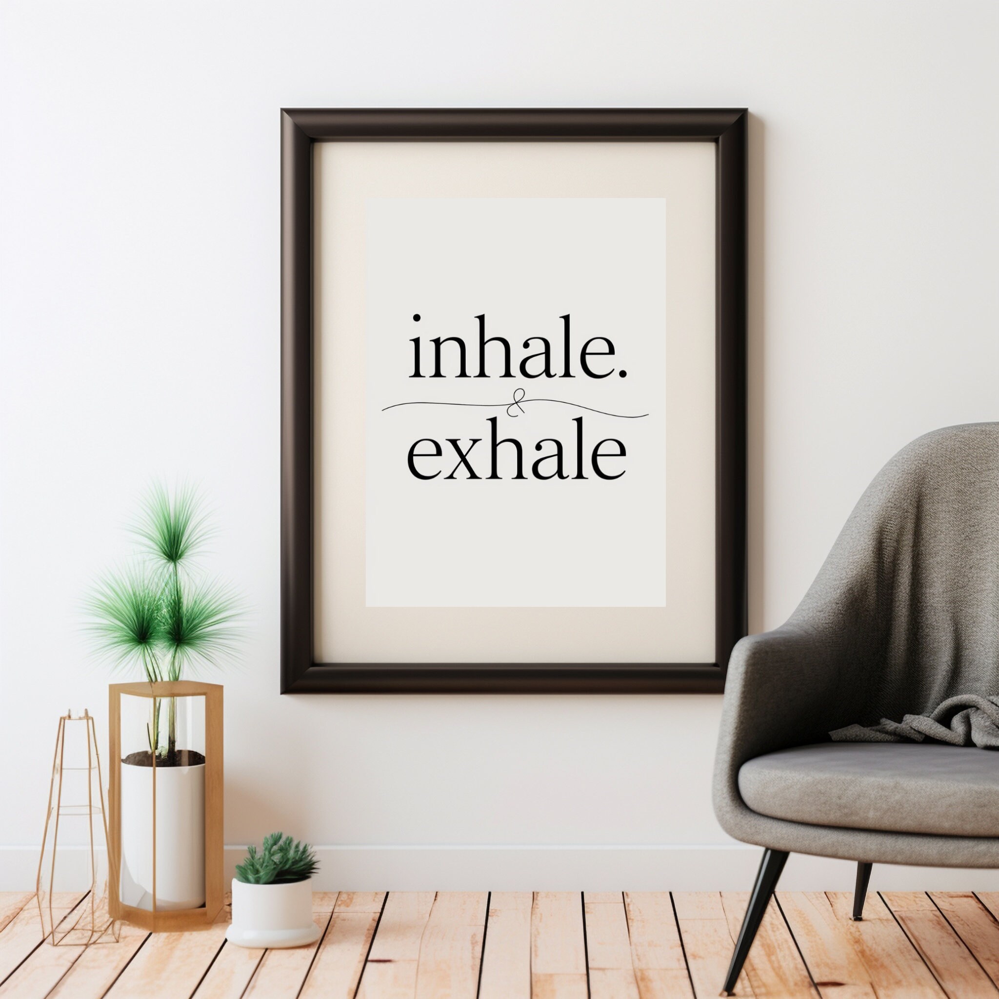 15 Inhale Exhale Wall Art Designs Elegant Posters for Meditative Home ...