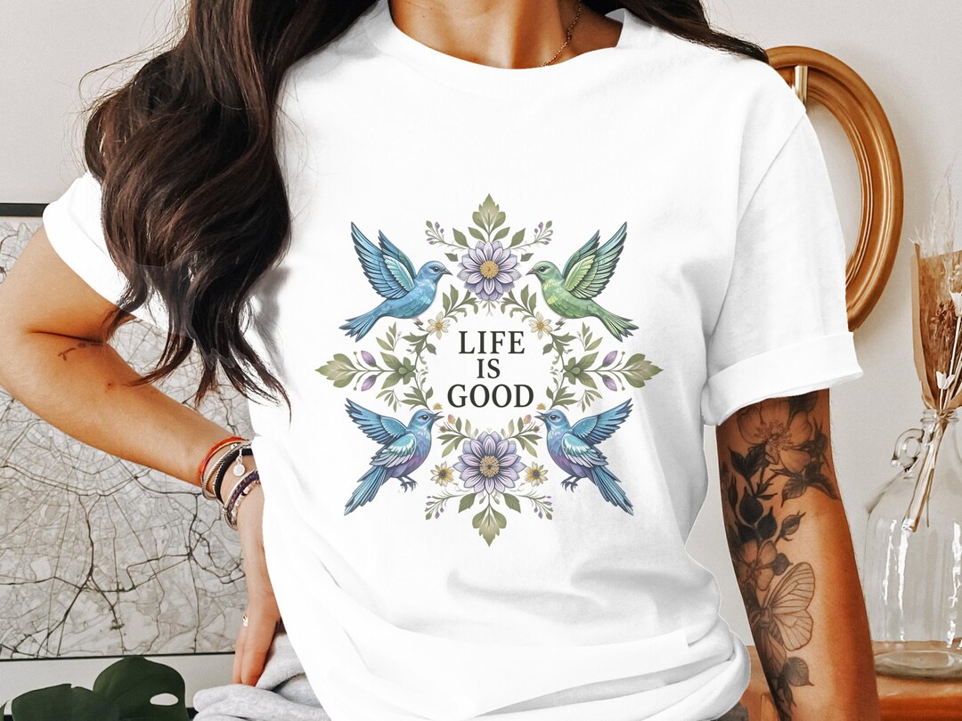 Life is Good PNG, Bird Clipart, Floral Png, Motivational Png ...
