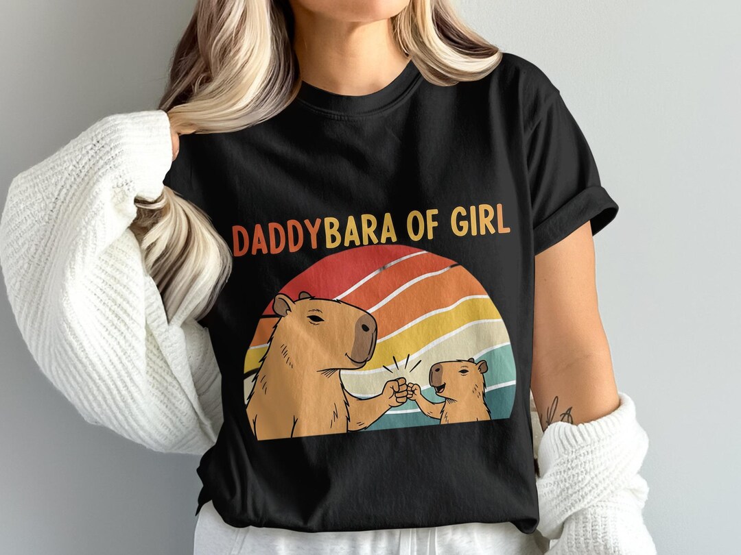Daddybara of Girl PNG, Capybara Png, Retro Capybara, Dad and Daughter ...