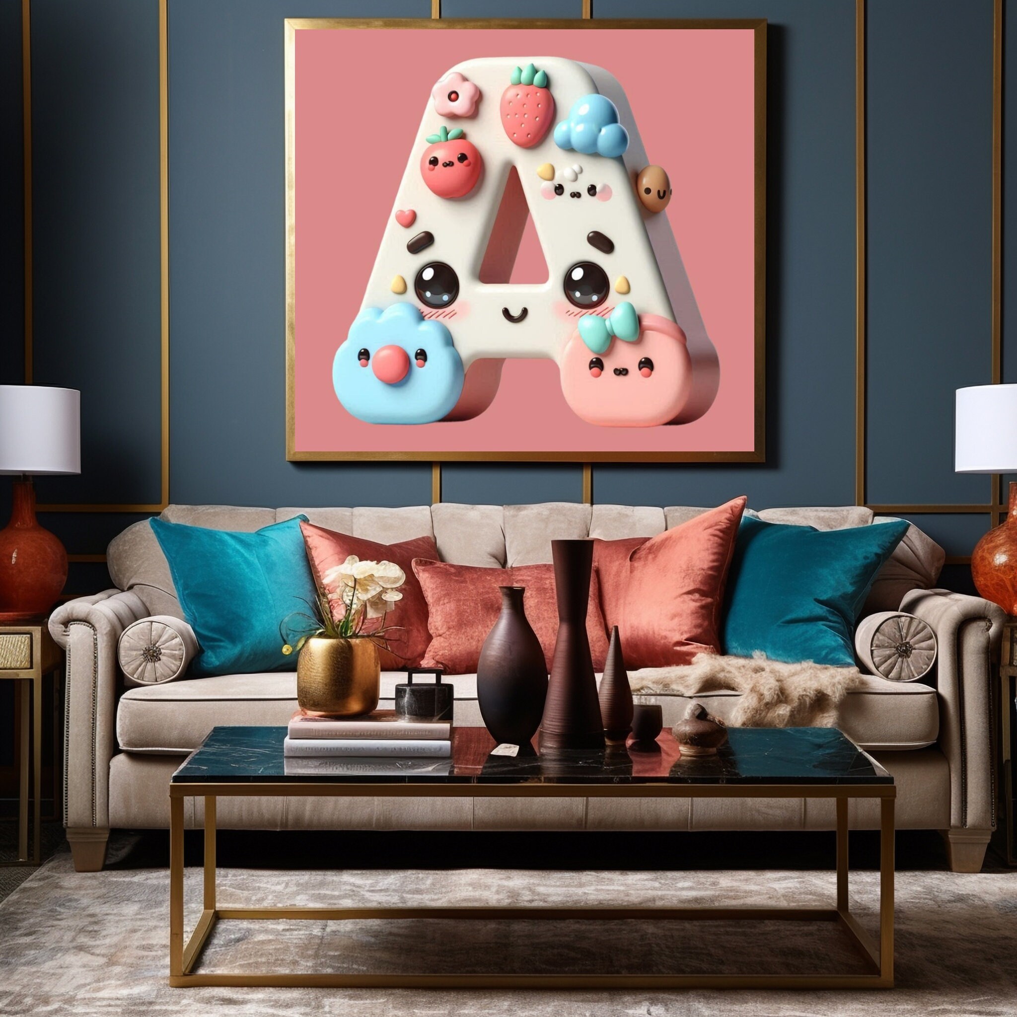 Kawaii Alphabet Bundle, Colorful Kawaii Letters & Numbers , Transparent ...