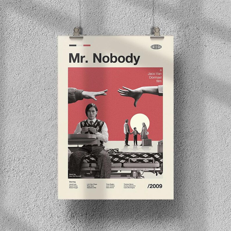 Mr Nobody Mid Century Modern Movie Poster, Retro Film Art Prints, Movie ...