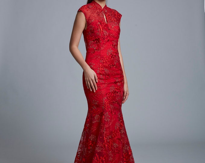 Modern Cheongsam Bridal Qipao | Chinese Bridal Outfit | Open Back ...