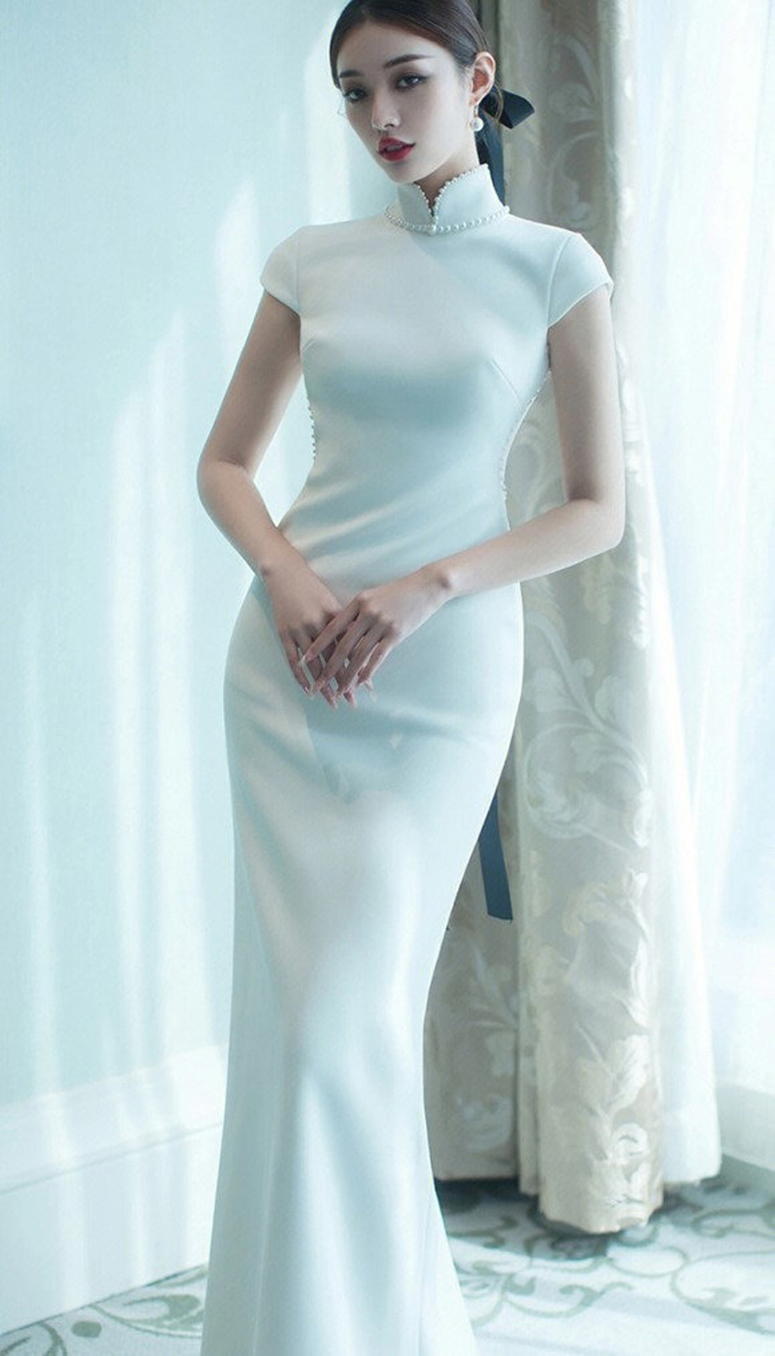 Modern Chinese Bridal Gown Qipao Modern Cheongsam Chinese Bride Chinese ...