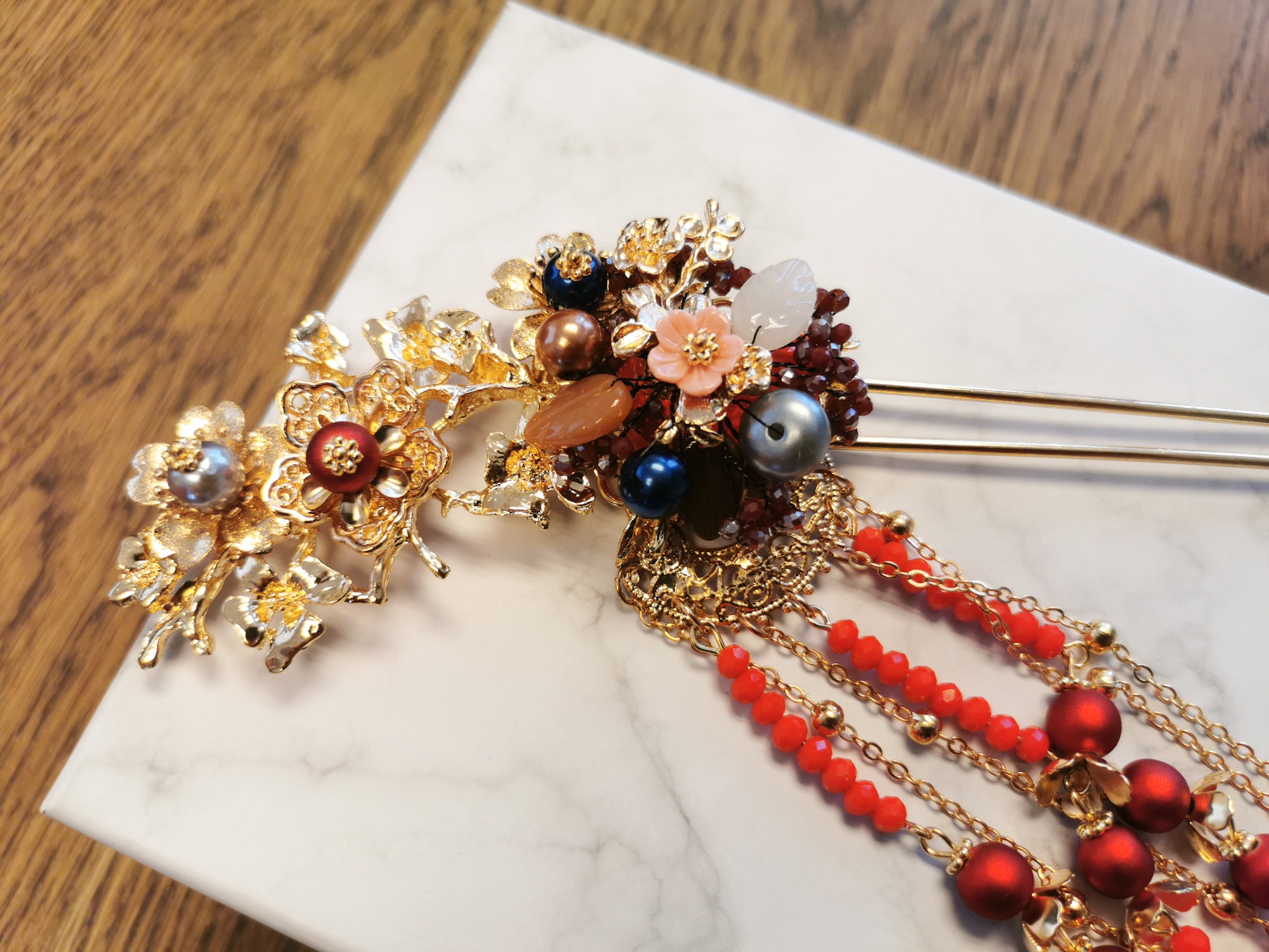 Modern Hair Piece Oriental Hair Pin Chinese Bride Chinese Tea Ceremony Chinese Wedding Dress Hair Jewelry Etsy UK