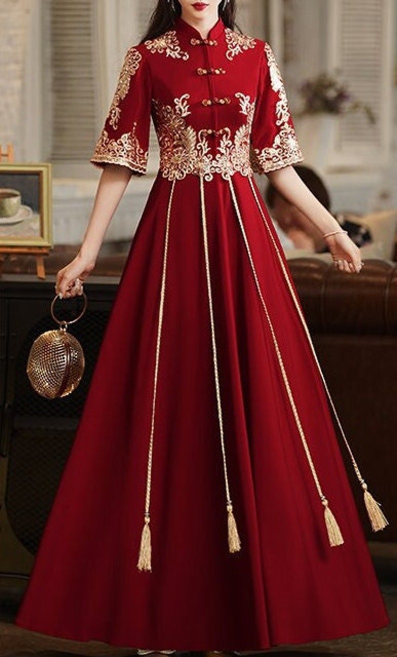 Modern Chinese Bridal Gown Qipao Modern Cheongsam | Etsy