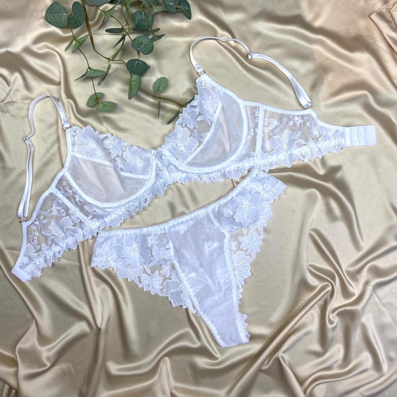 Men's Lace Lingerie Set, Sissy for Men Crossdresser, Balconette Bra and ...