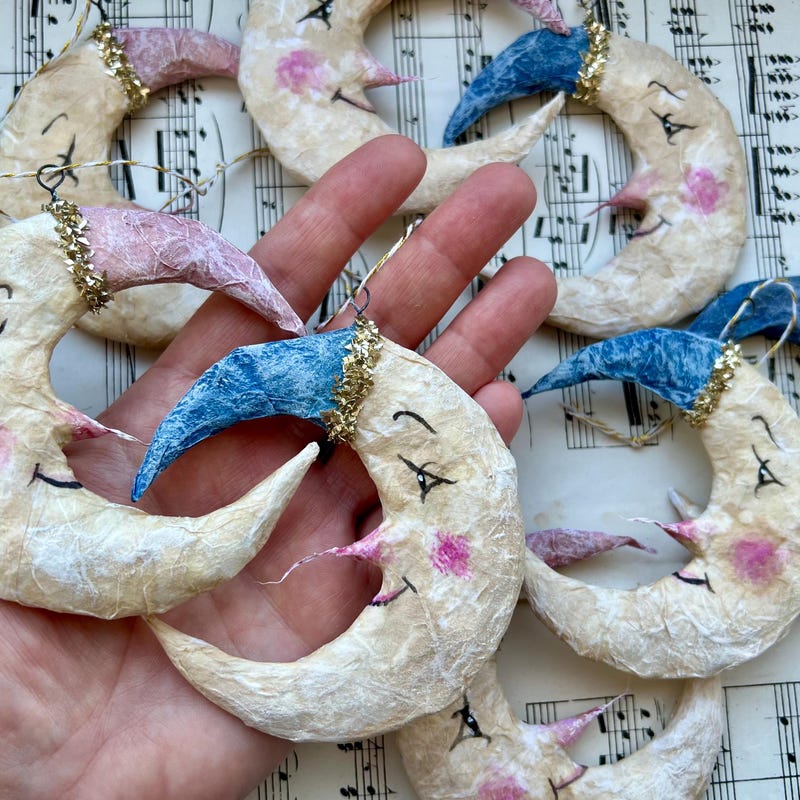Paper Mache Moon - Etsy