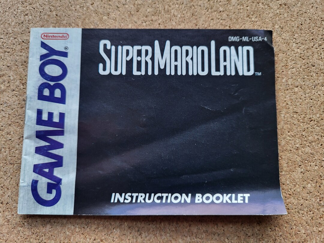 Authentic Game Boy Super Mario Land Instruction Booklet - Etsy