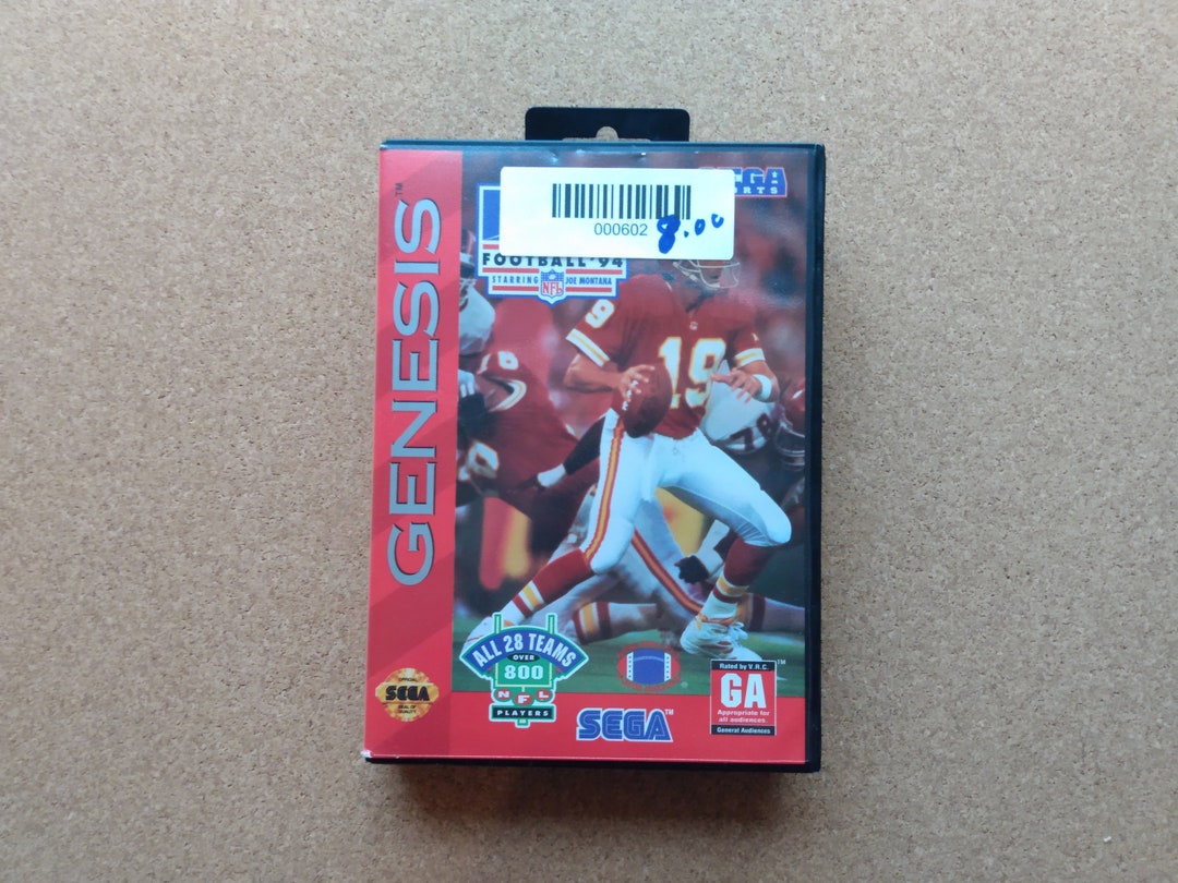 Authentic Sega Genesis NFL Football 94 Video Game Cartridge, Case ...
