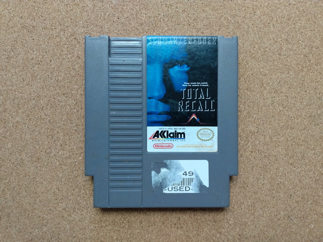 Authentic Nintendo Total Recall Video Game Cartridge - Etsy