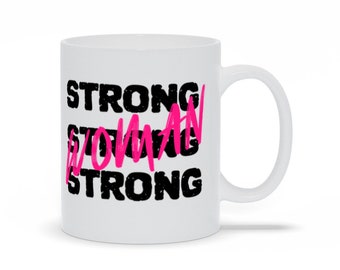 Raised by a Strong Woman Coffee Mug for Her - Etsy