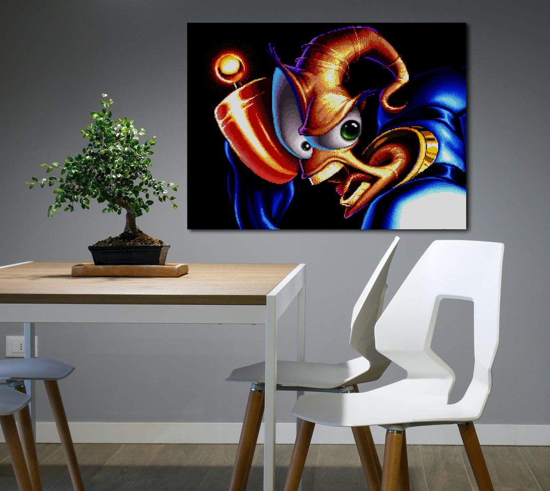 Earthworm Jim Portrait on Canvas - Etsy