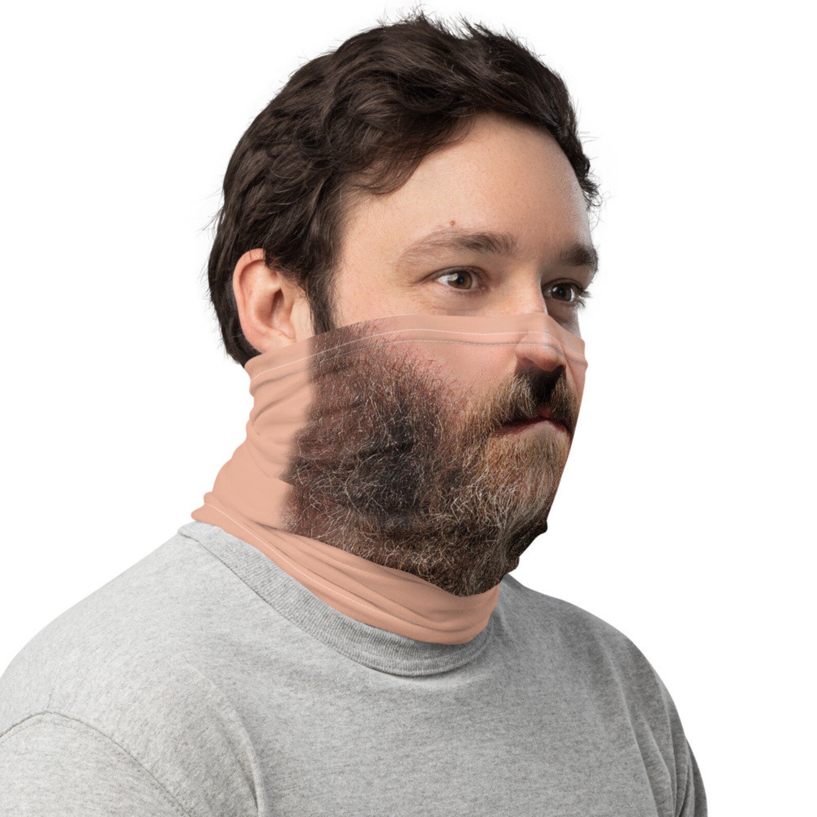 Real Beard Neck Gaiter for Men or Women Beard Washable Face Mask ...