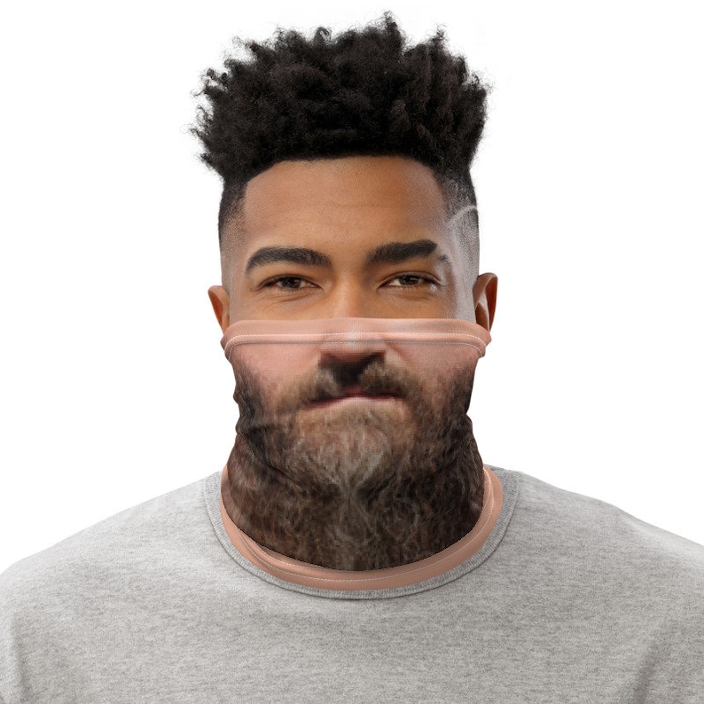 Neck Gaiter for Men or Women Beard Washable Face Mask Facemask Neck ...