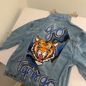 Custom College Sports Denim Jacket - Etsy