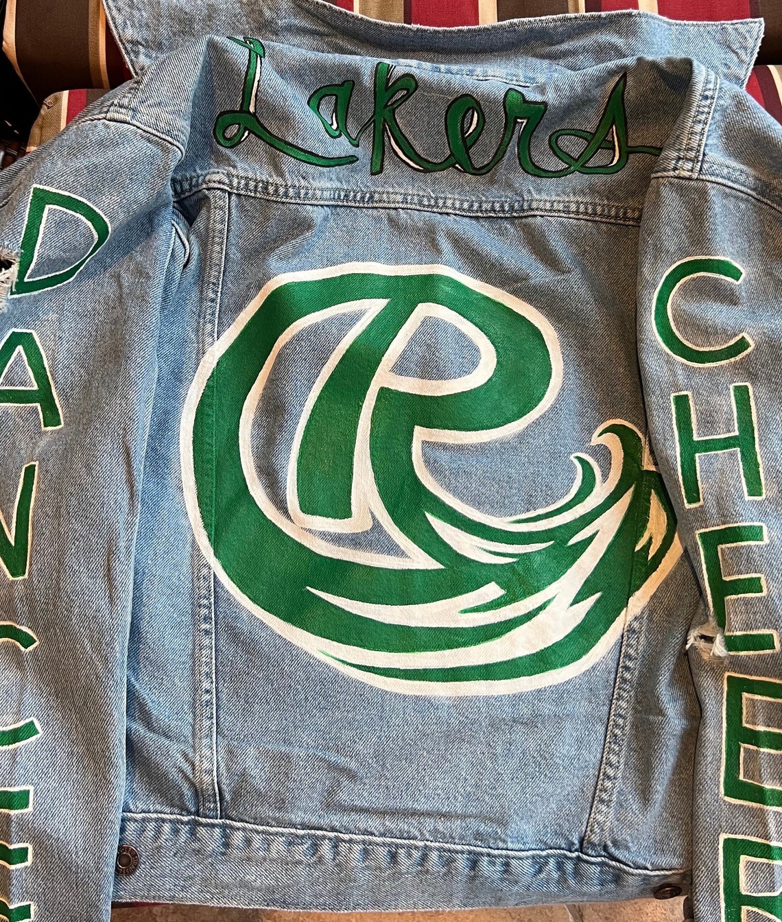 Custom Cheer Denim Jacket - Etsy