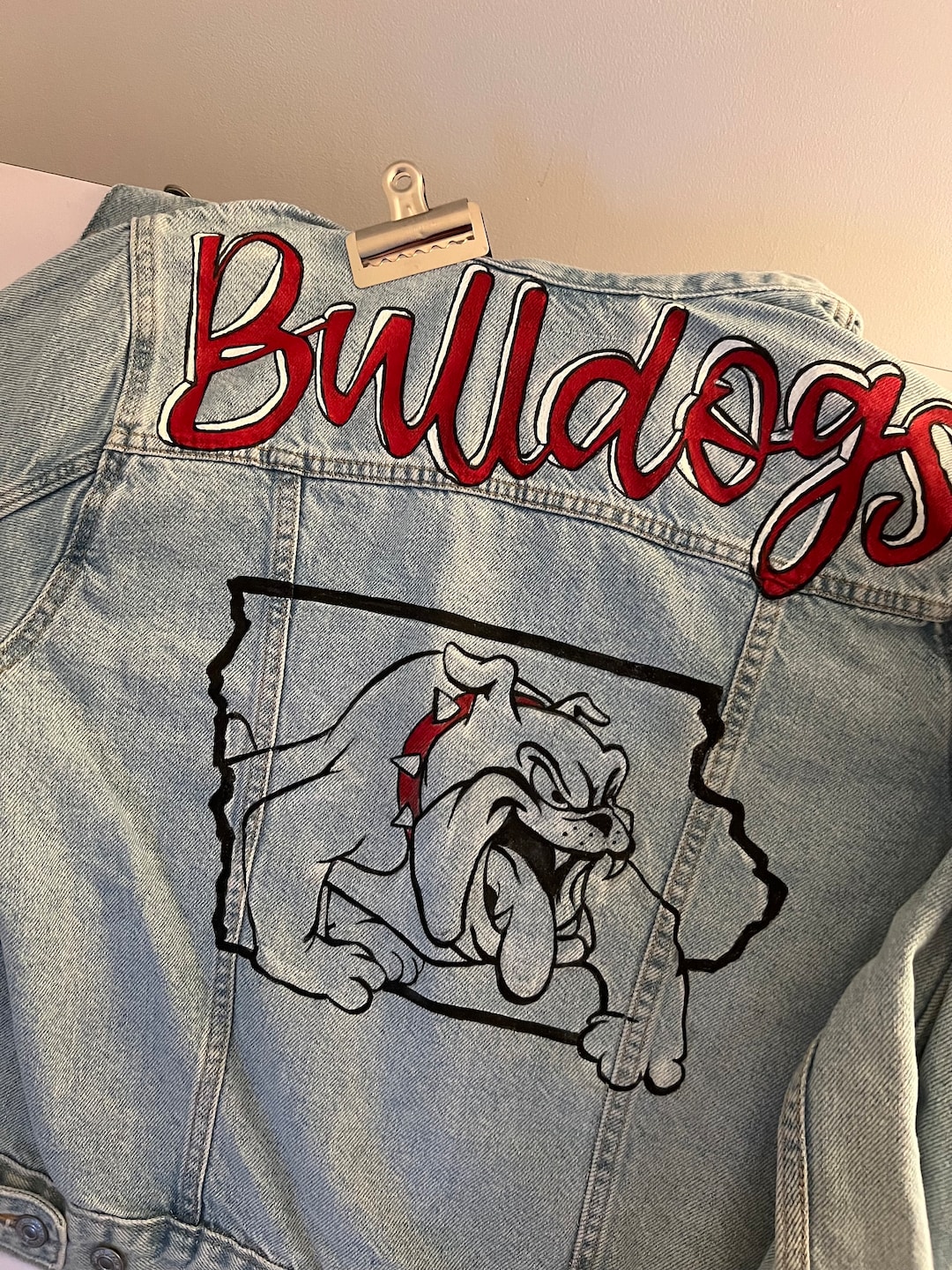 Custom Sports Team Denim Jacket - Etsy