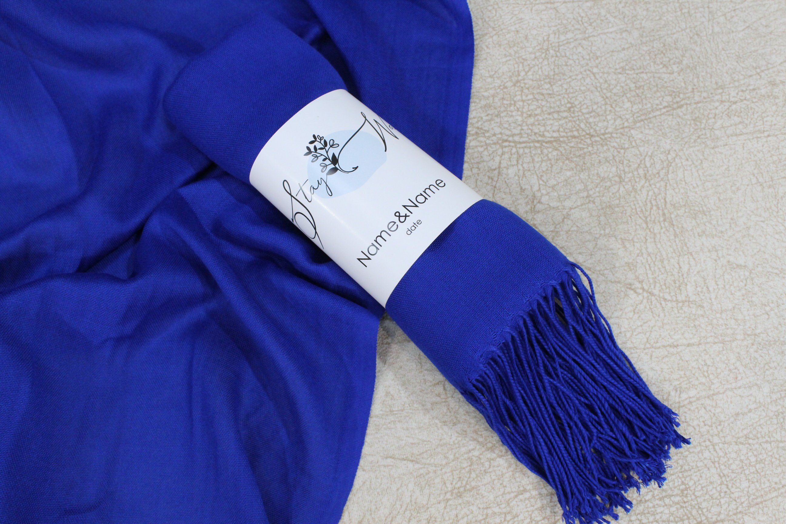 Royal Blue Pashmina Shawl Bridesmaid Shawl Personalized - Etsy
