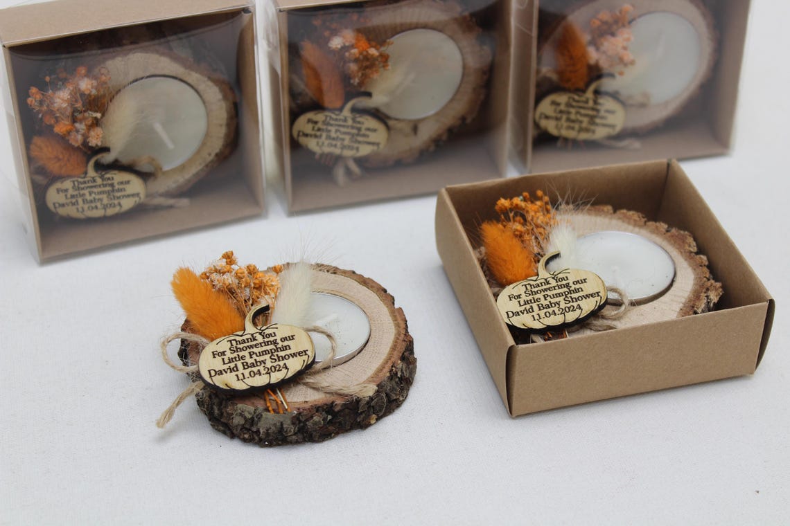 Bulk Little Pumpkin Candle Favors, Baby Shower Favors for Guests ...