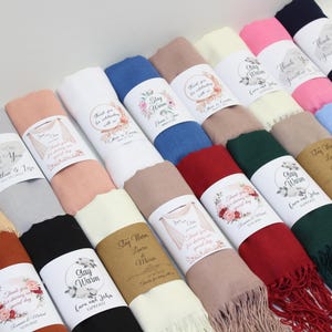 50 Pcs Pashmina Shawl Wedding Favors for Guests Pashminas in Bulk ...