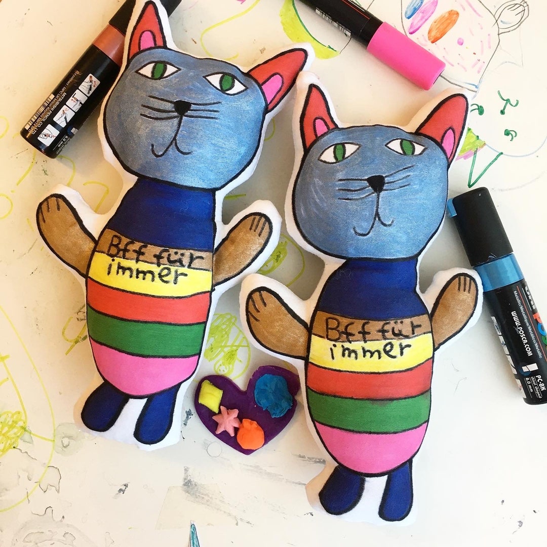 PERSONALISED BFF GIFT, Custom Toy From Drawing: Unique Best Friends ...