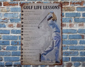 Golf Metal Wall Art | Etsy