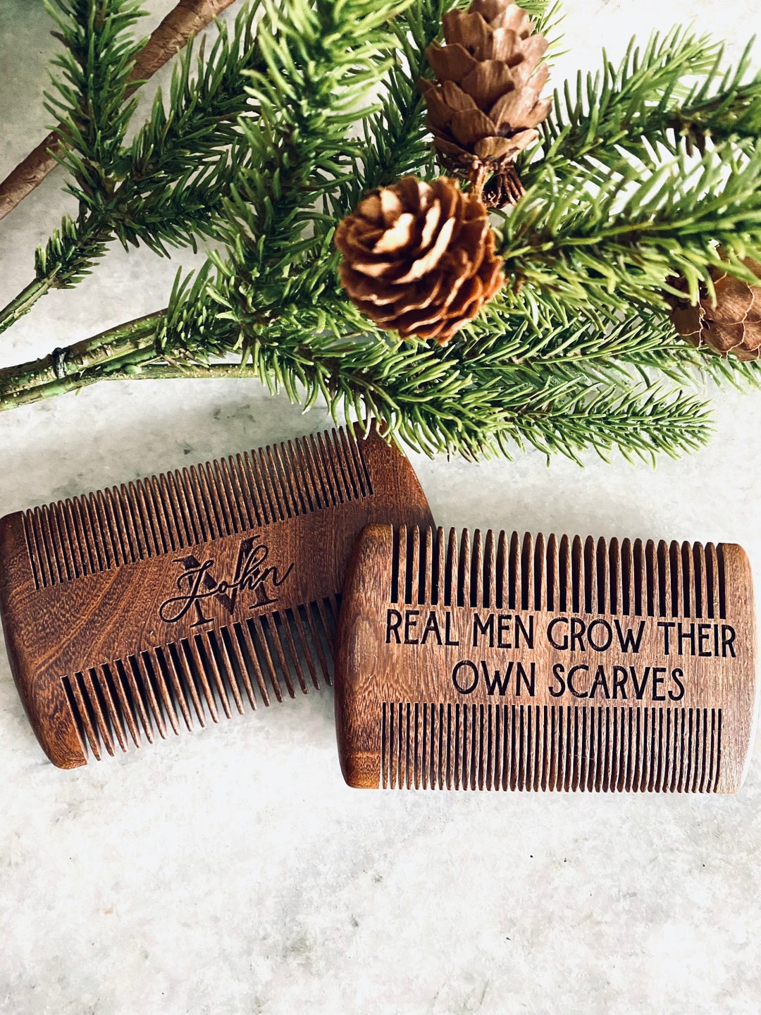 Engraved Wood Beard Comb | Personalized Grooming Gift - Etsy