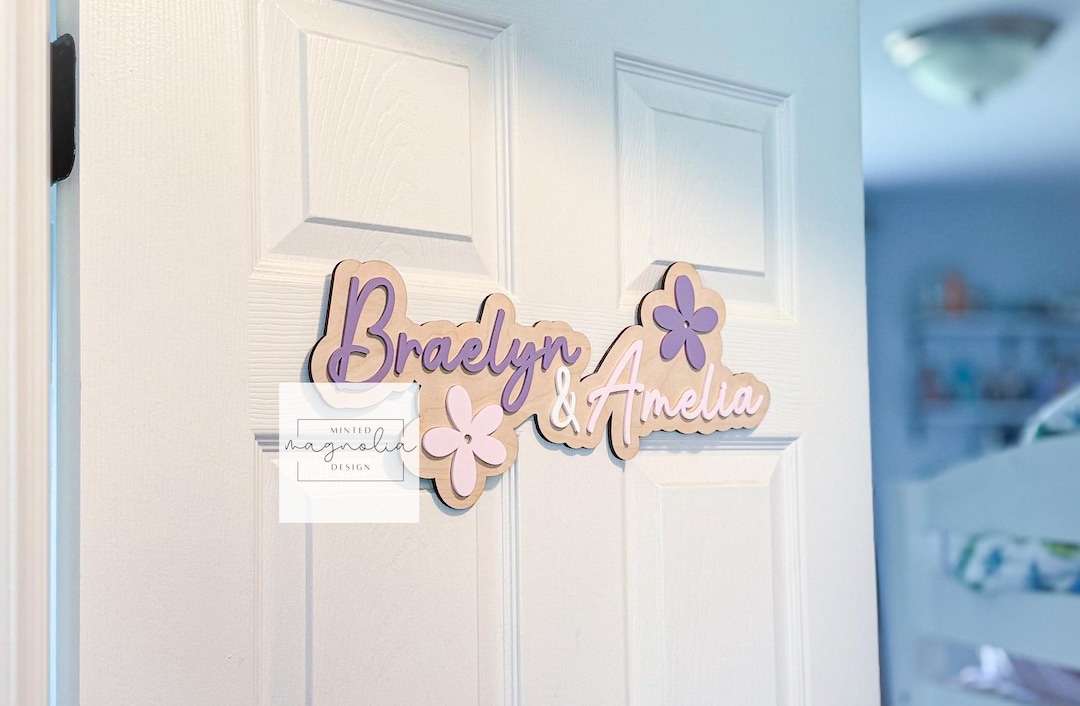 Personalized Kids Door Name Sign for Bedroom, Nursery or Playroom - Etsy