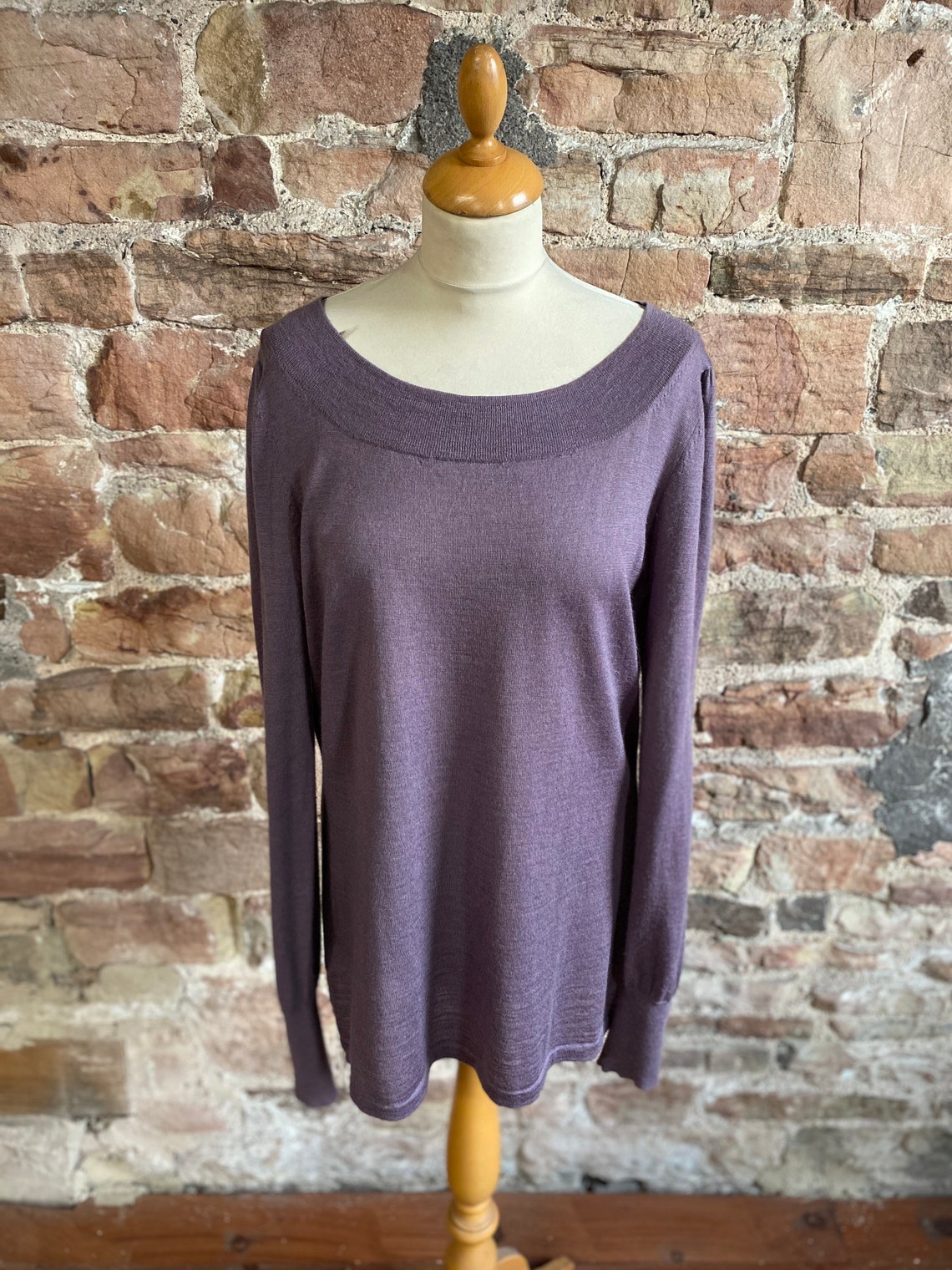 Laura Ashley 100% Pure Wool Wide Neck Sweater. FREE UK POST - Etsy