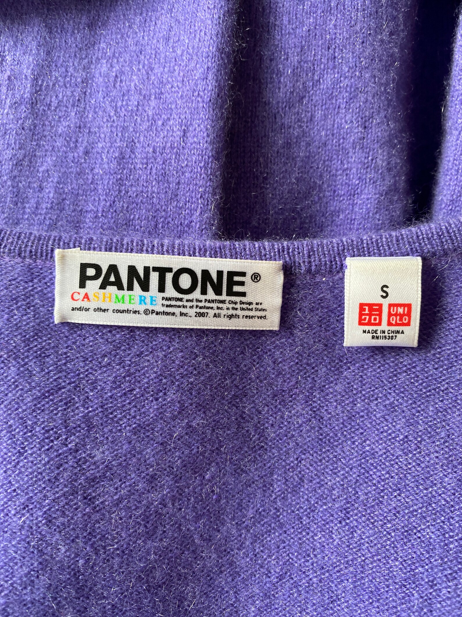 Uniqlo Pantone 100% Pure Cashmere V Neck Sweater. FREE UK POST - Etsy