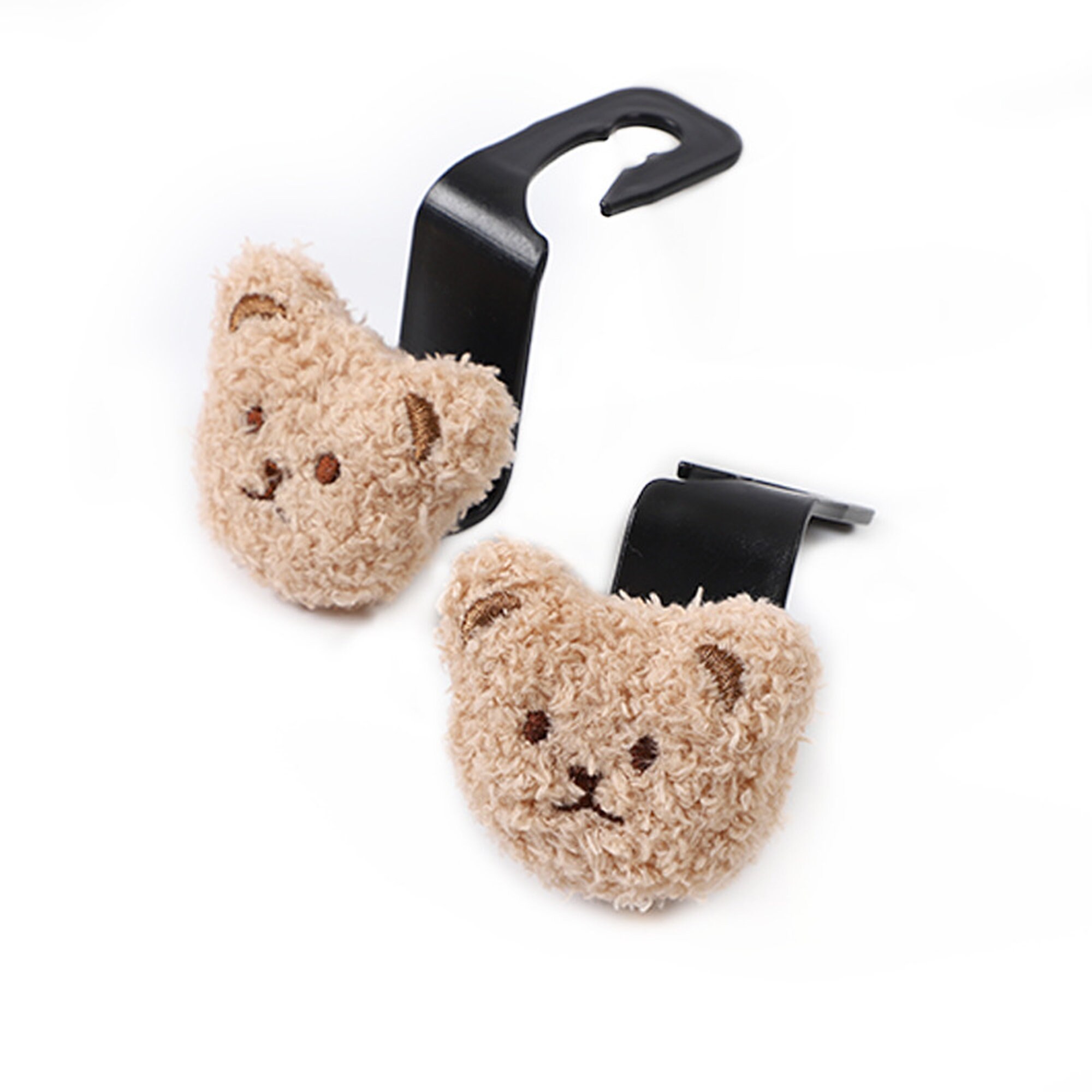 2pcs Car Seat Hooks, Bear Car Hook, Furry Car Hook, Seat Back Hook ...