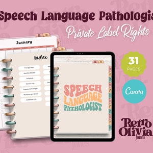 PLR 2024 - 2025 SLP Planner, Speech Language Pathologist Planner, Canva ...