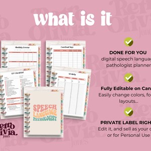 PLR 2024 - 2025 SLP Planner, Speech Language Pathologist Planner, Canva ...