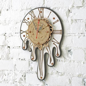 Automaton 1456 Melting Wall Clock Large Unique Salvador Dali | Etsy