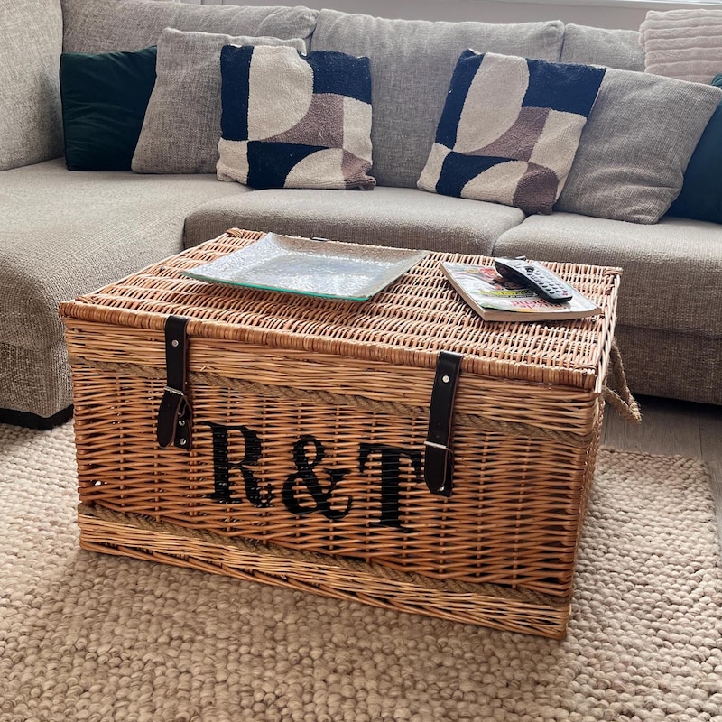 Wicker Baskets for Wood - Etsy UK