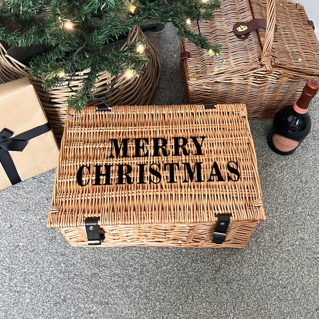 Christmas Hamper Gift Basket Personalised North Pole Merry Xmas ...